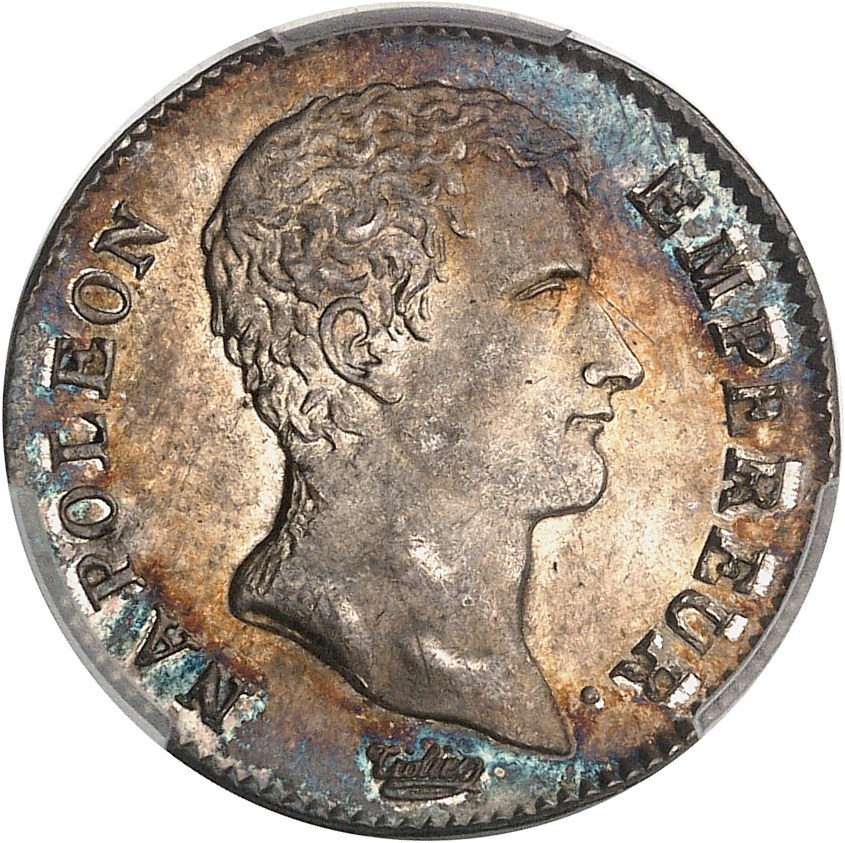 Premier Empire / Napoléon Ier (1804-1814). 1 franc calendrier ...