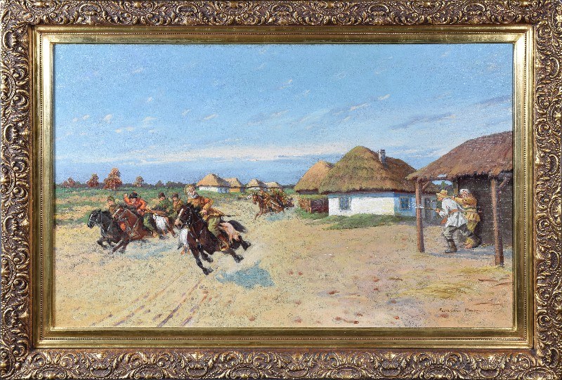 Aleksander MAKOWSKI (1869-1924), Pościg za bolszewikami - Aukcja ...