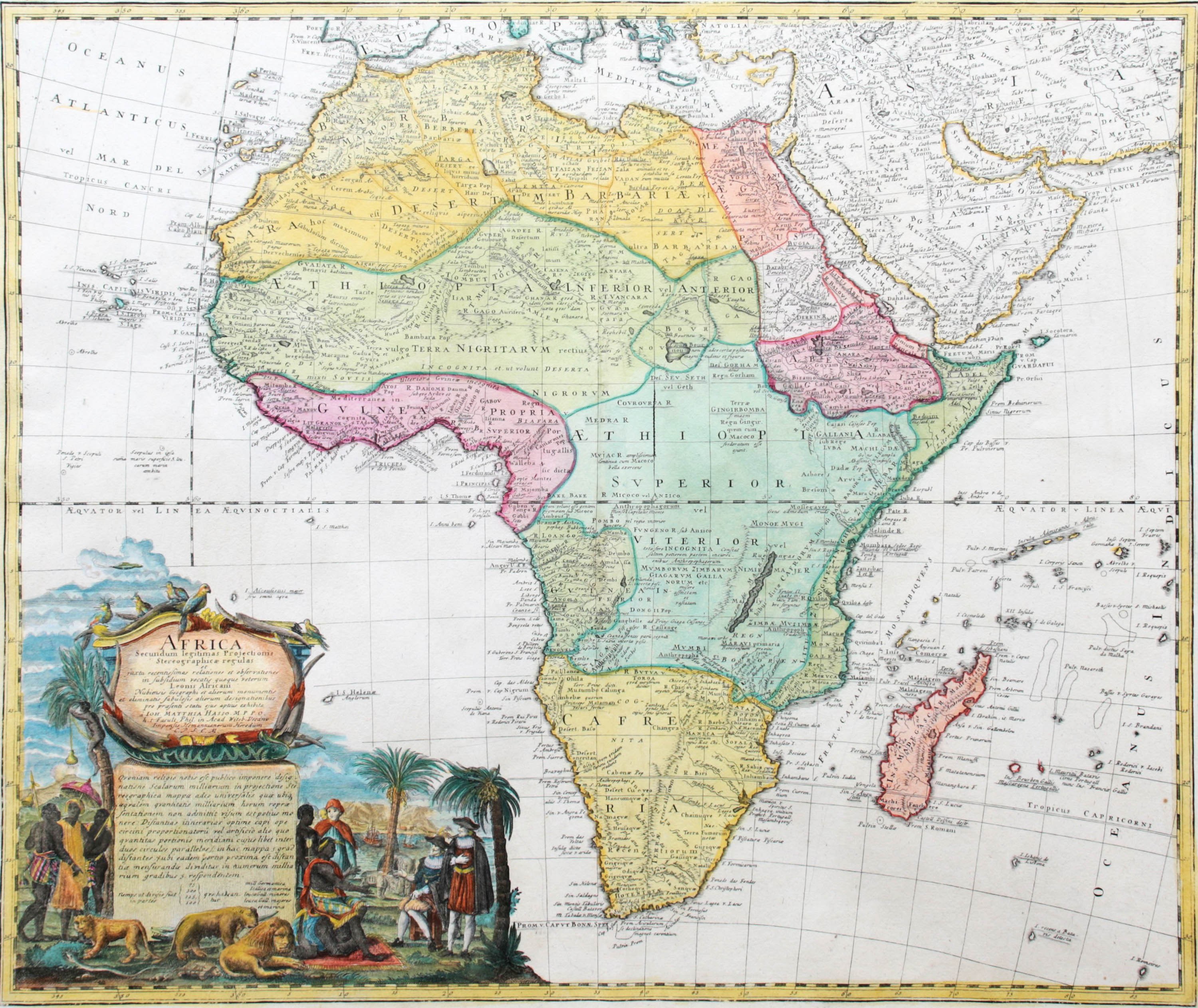 Johann Baptist Homann, Johann Matthias Haas, Africa Secundum legitimas ... Johann Baptist Homann, Johann Matthias Haas, Africa Secundum legitimas ...