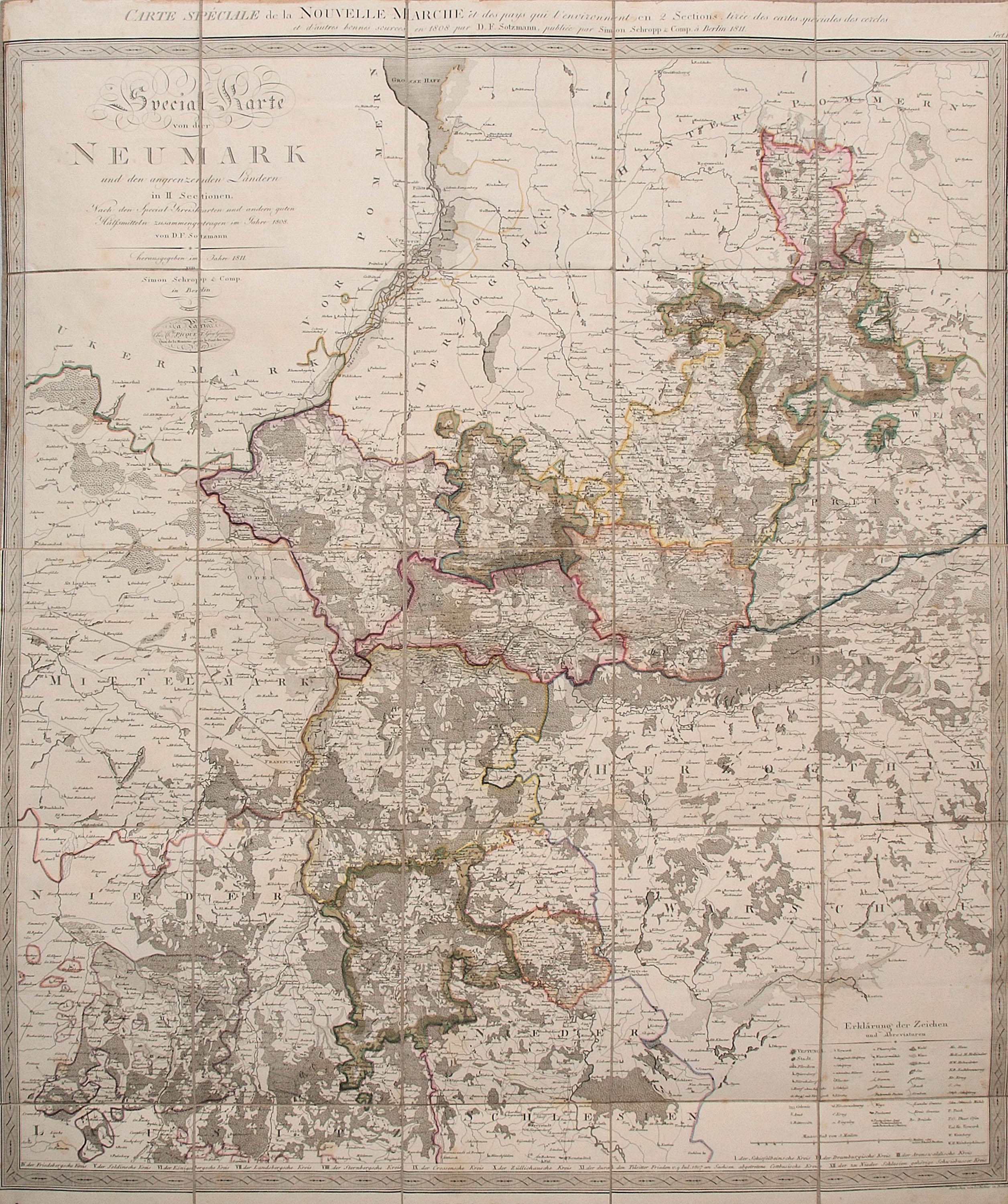 Johann Carl Richter, Special-Karte von der Neumark und den angrenzenden ...