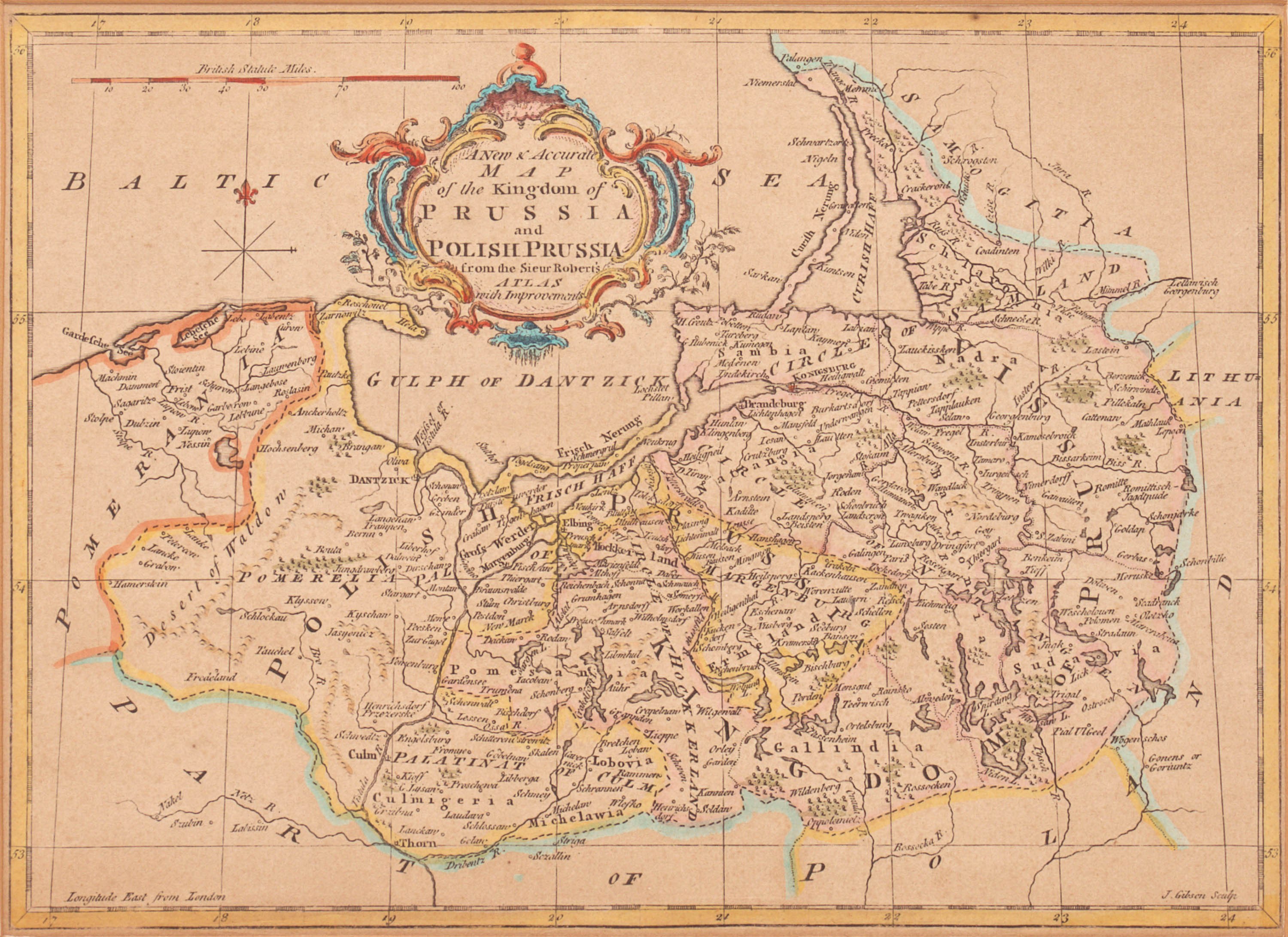 John Gibson, A new & accurate map of the Kingdom of Prussia ans Polish ...