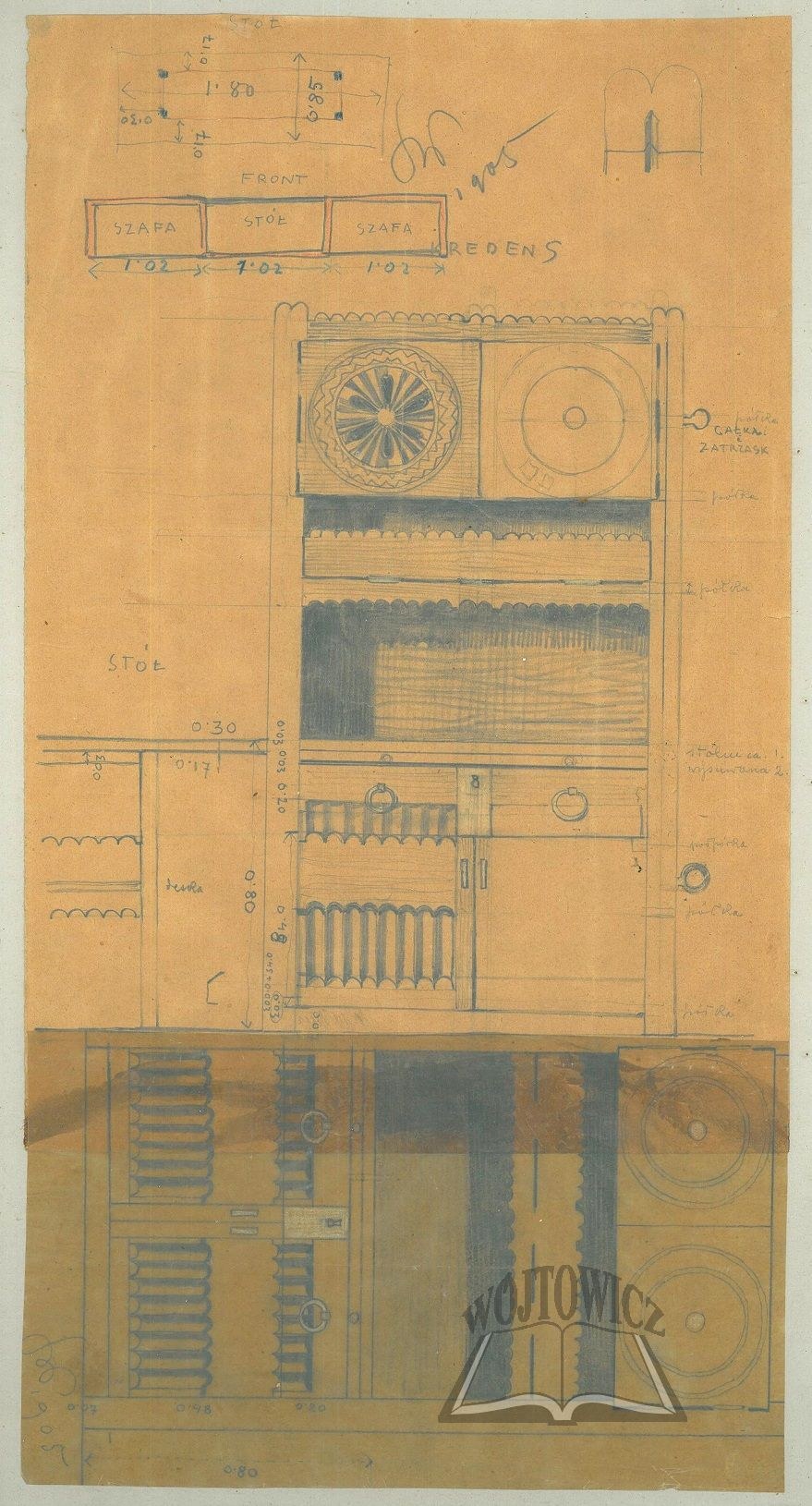 WYSPIAŃSKI Stanisław (1869-1907), (Interior design of the dining room ...