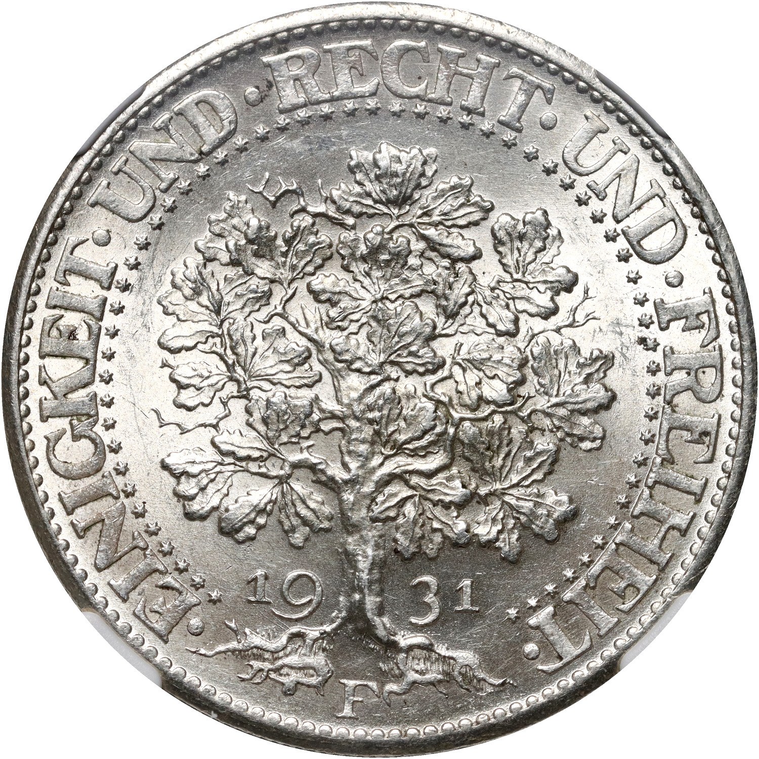 Germany, Weimar Republic, 5 Mark 1931 F, Stutgart, Oaktree - Online ...