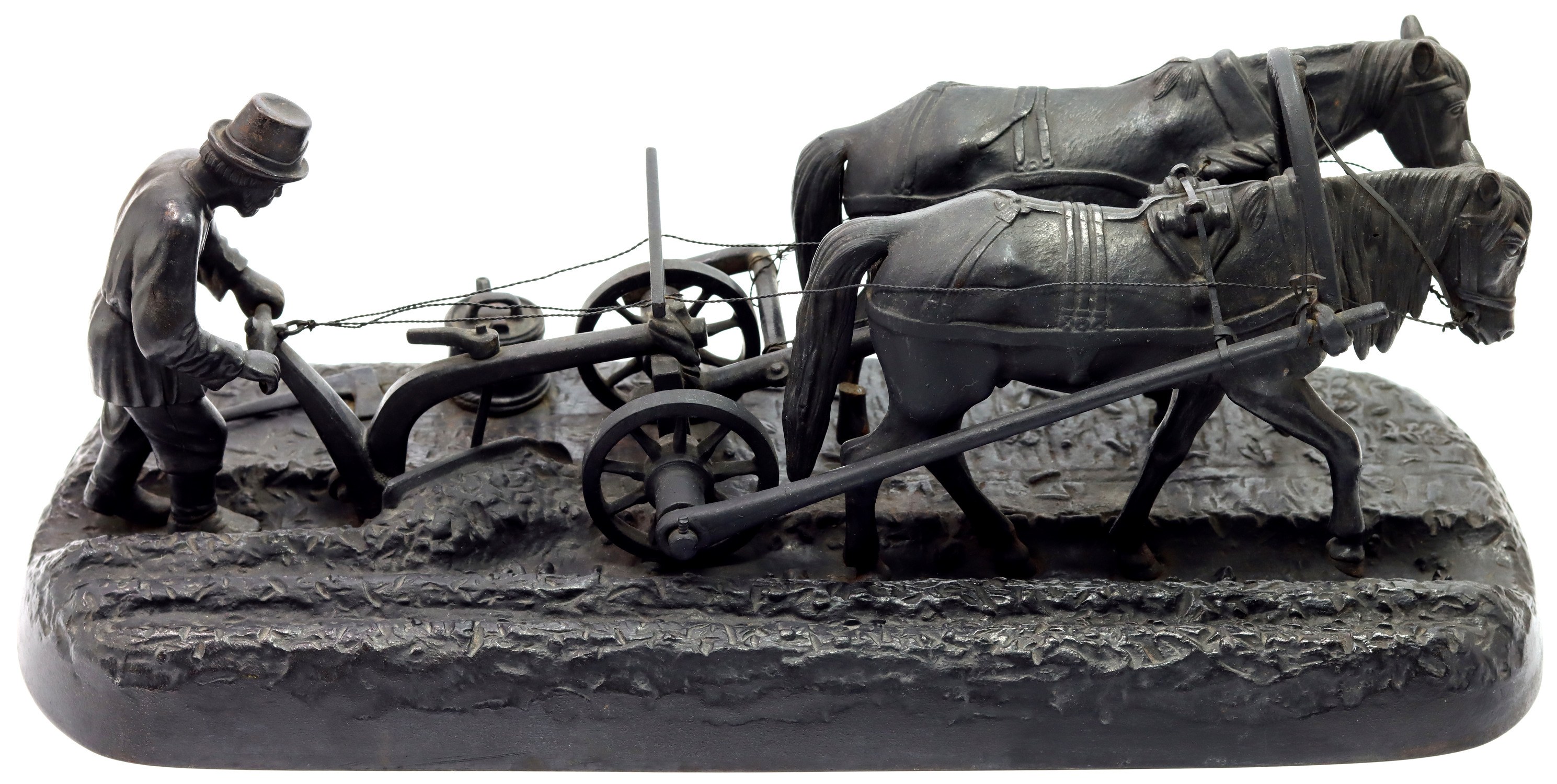 Rosja, rzeźba rolnik orzący pole, fabryka odlewów architektonicznych i ...