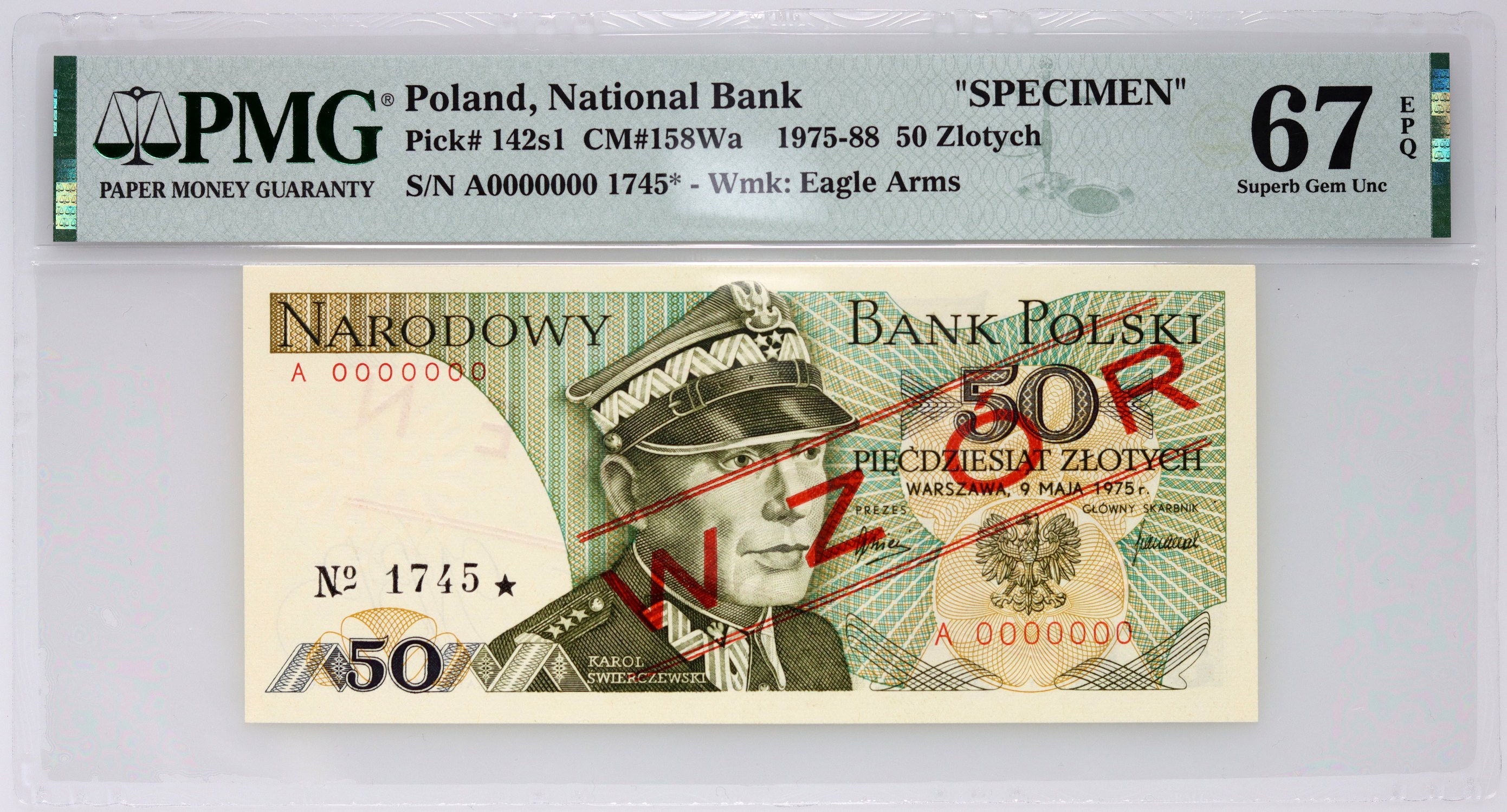 PRL, 50 zloty 9.05.1975, MODEL, No. 1745, series A - Online auction ...