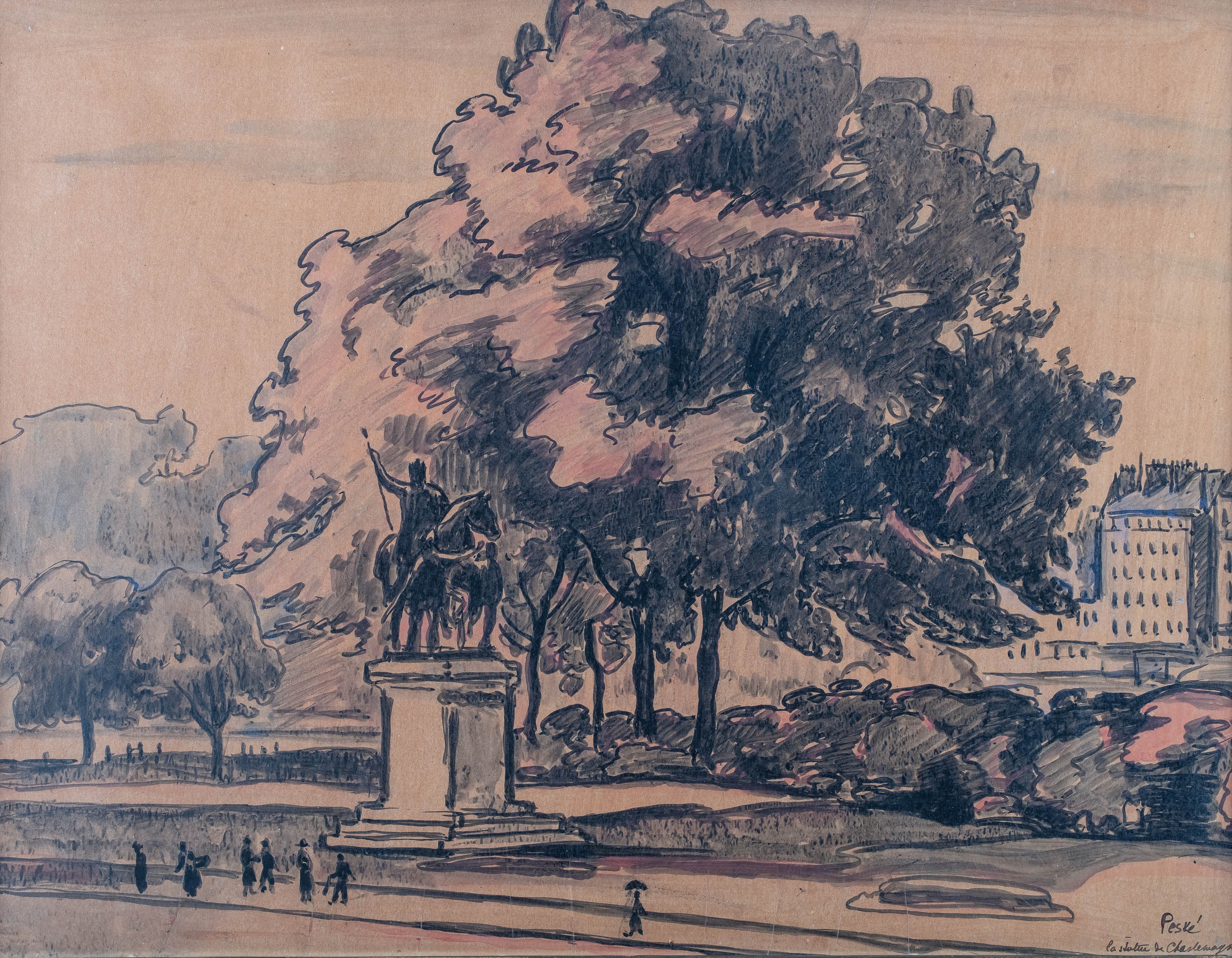 Jean Peské (1870 Golta/Ukraine-1949 Le Mans), Monument to Charlemagne ...