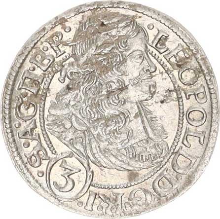 Leopold I. (1657-1705), 3 kr. 1667 SHS, Vratislav-Hammerschmidt MKČ ...