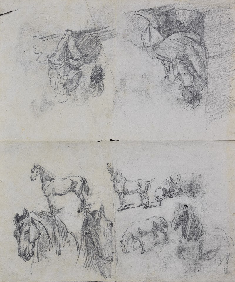 Piotr MICHAŁOWSKI (1800-1855), Szkice postaci i koni - Aukcja ...