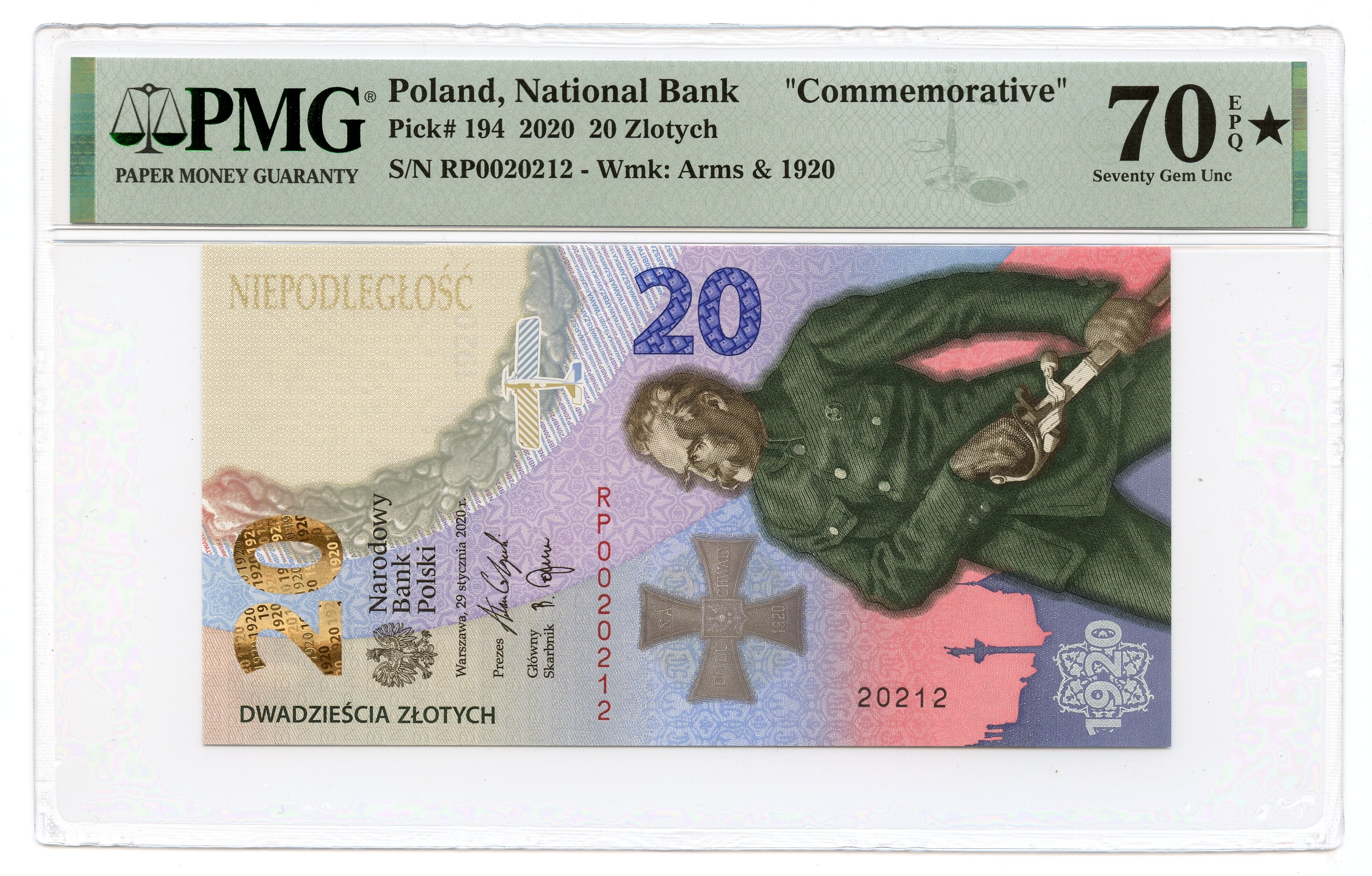 20 Gold 2020 - Battle of Warsaw - PMG 70 EPQ ★ - MAX NOTA. - Online ...
