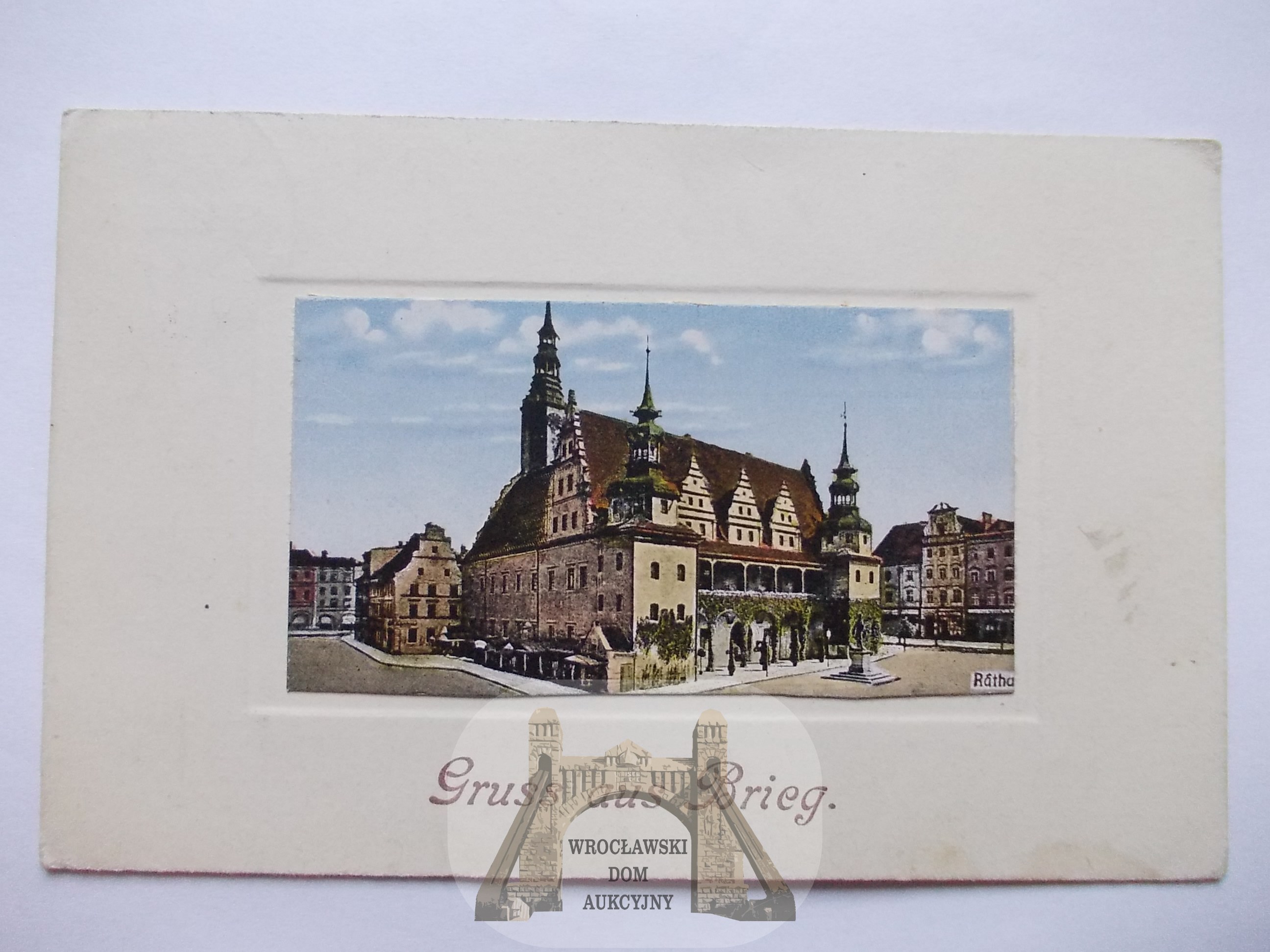 Brzeg Brieg, ratusz w ramce, 1925 - Aukcja internetowa / Licytacja ...