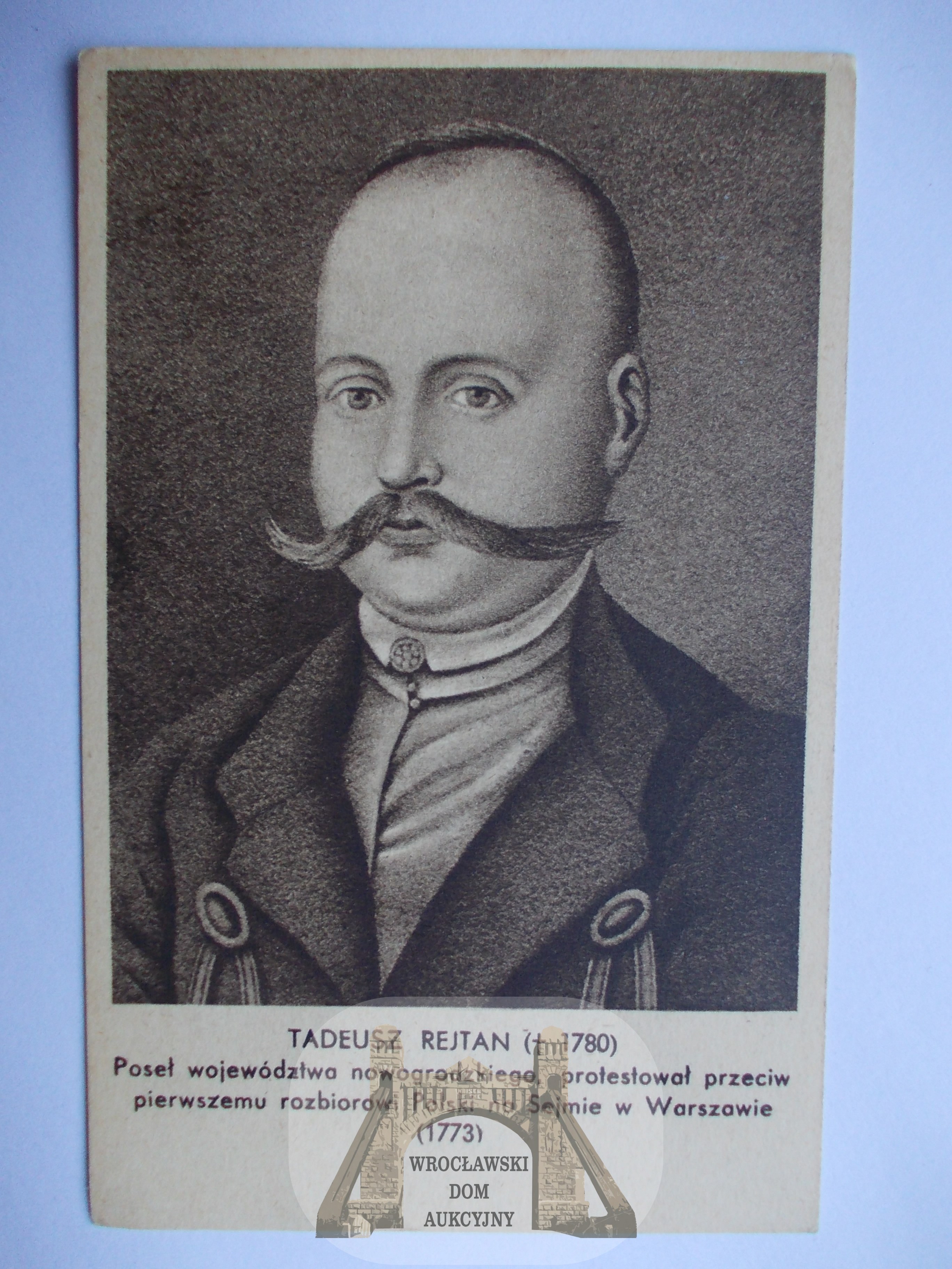 Sławni Polacy, patriotyczna, Tadeusz Rejtan, ok. 1935 - Aukcja ...