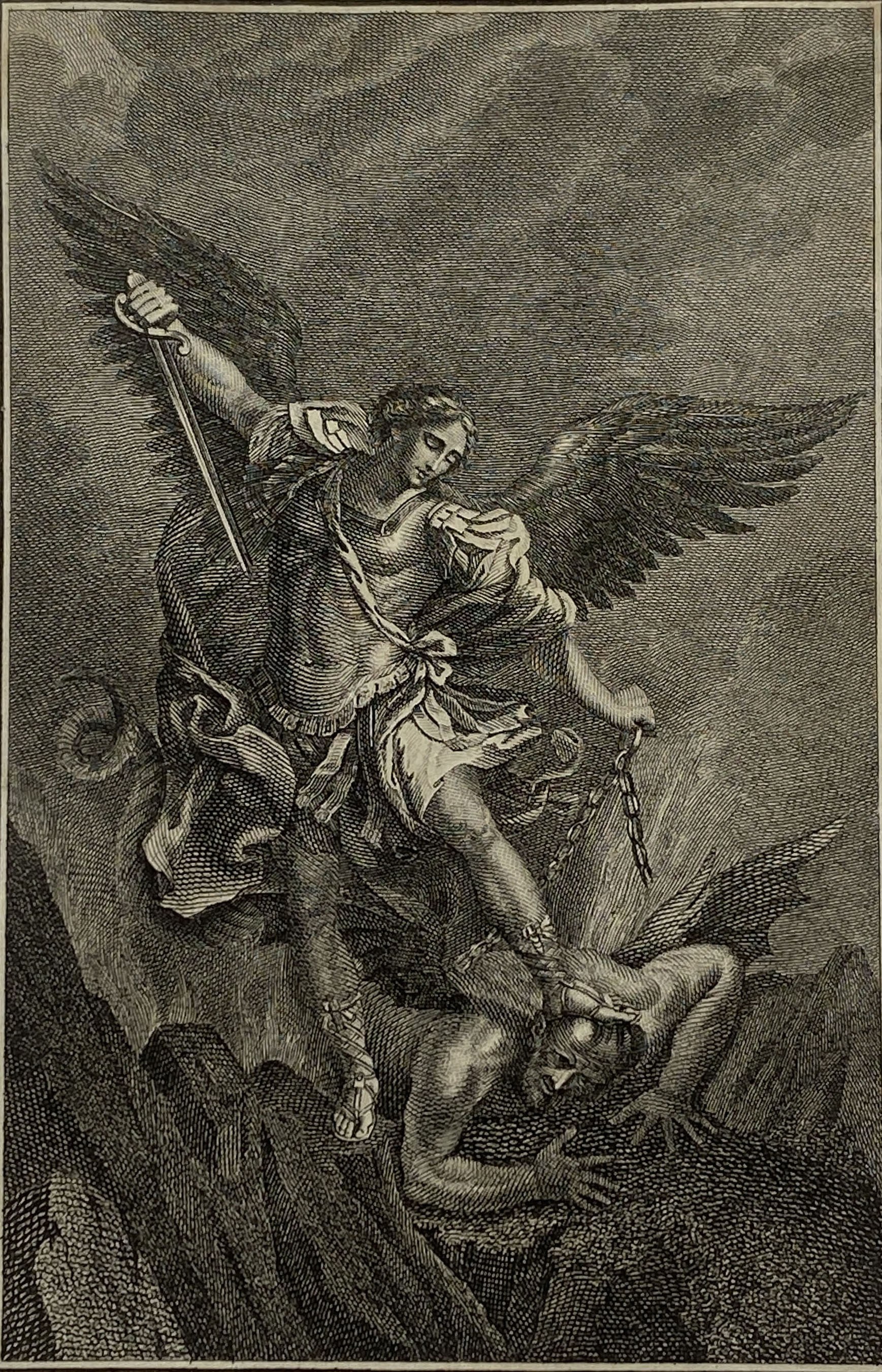 Édouard Schuler, miedzioryt [Archanioł Michał triumfujący nad Szatanem ...