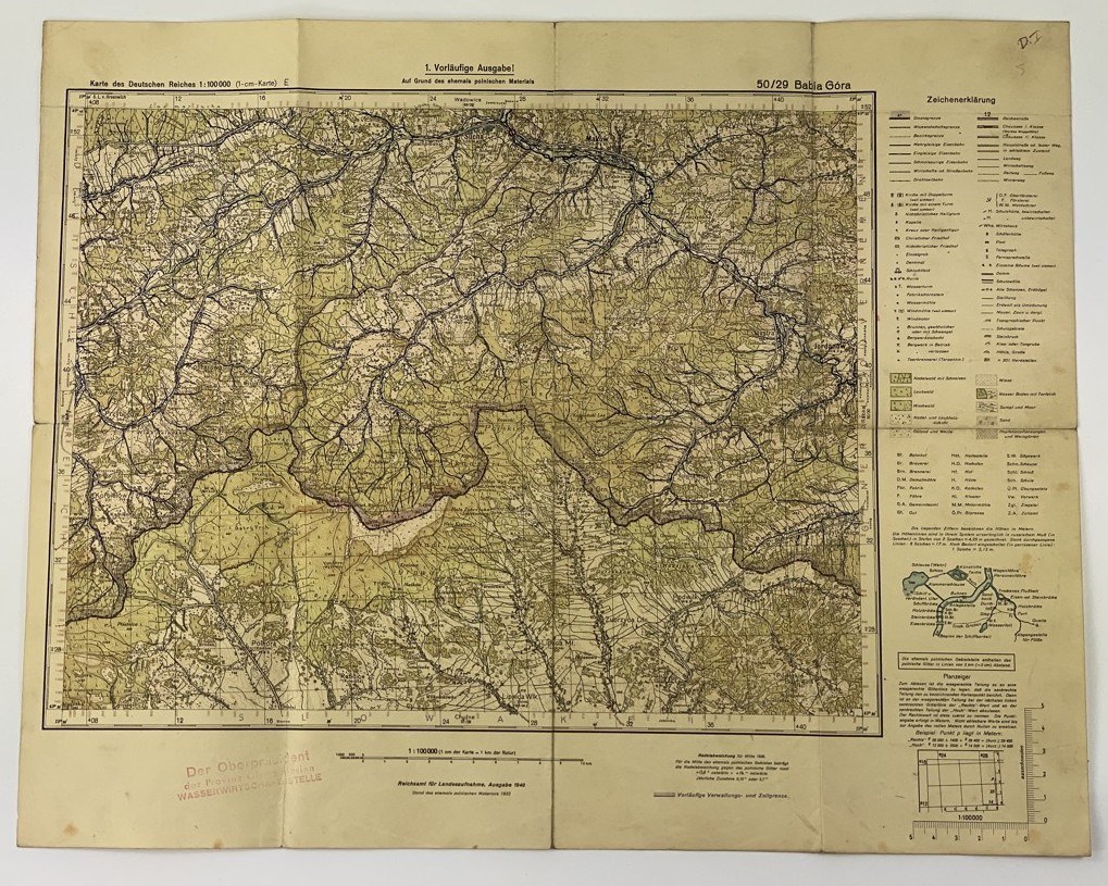 Mapa Babia Góra 1940 - Aukcja internetowa / Licytacja online - Cena ...