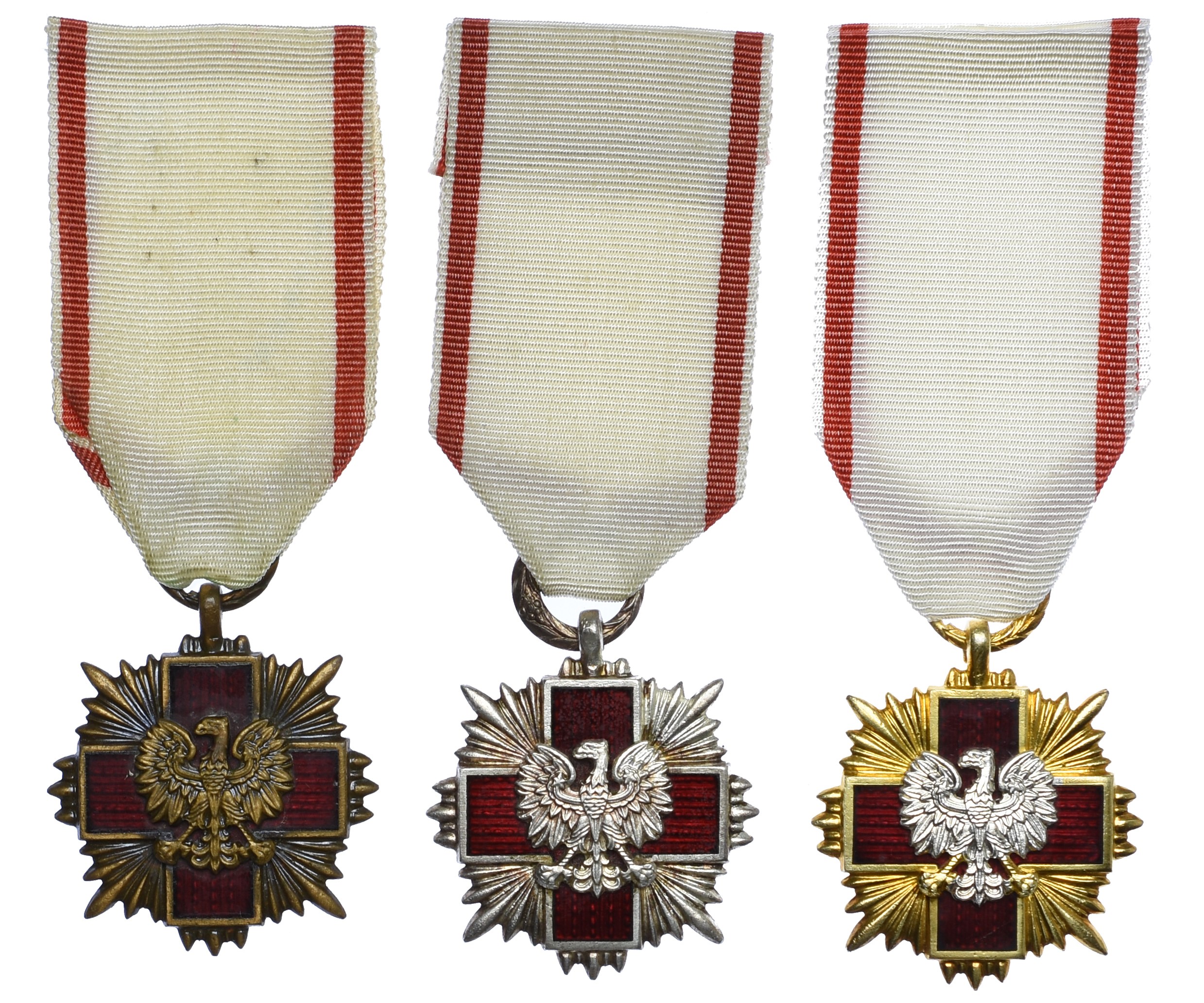 People's Republic of Poland, Polish Red Cross PCK - set of Bronze ...