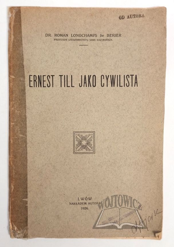 (PRAWO) LONGCHAMPS de Berier Roman, Ernest Till jako cywilista ...