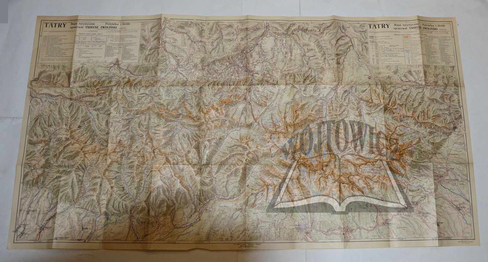 TATRY. Tourist map. - Online auction / Online bidding - Price - OneBid