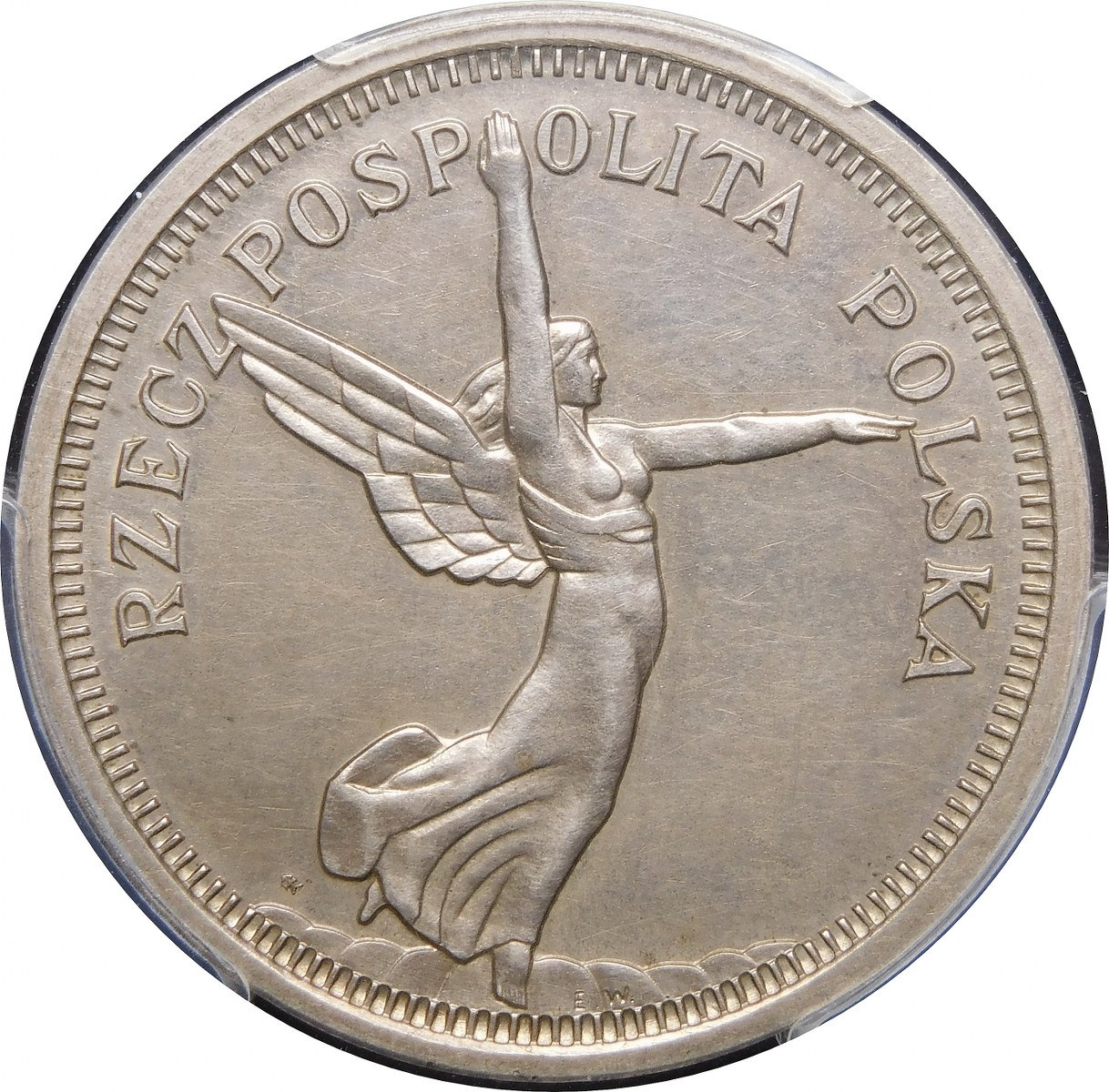 PRÓBA 5 złotych Nike 1928 - GŁĘBOKI STEMPEL - Aukcja internetowa / Licytacja online - Cena - OneBid