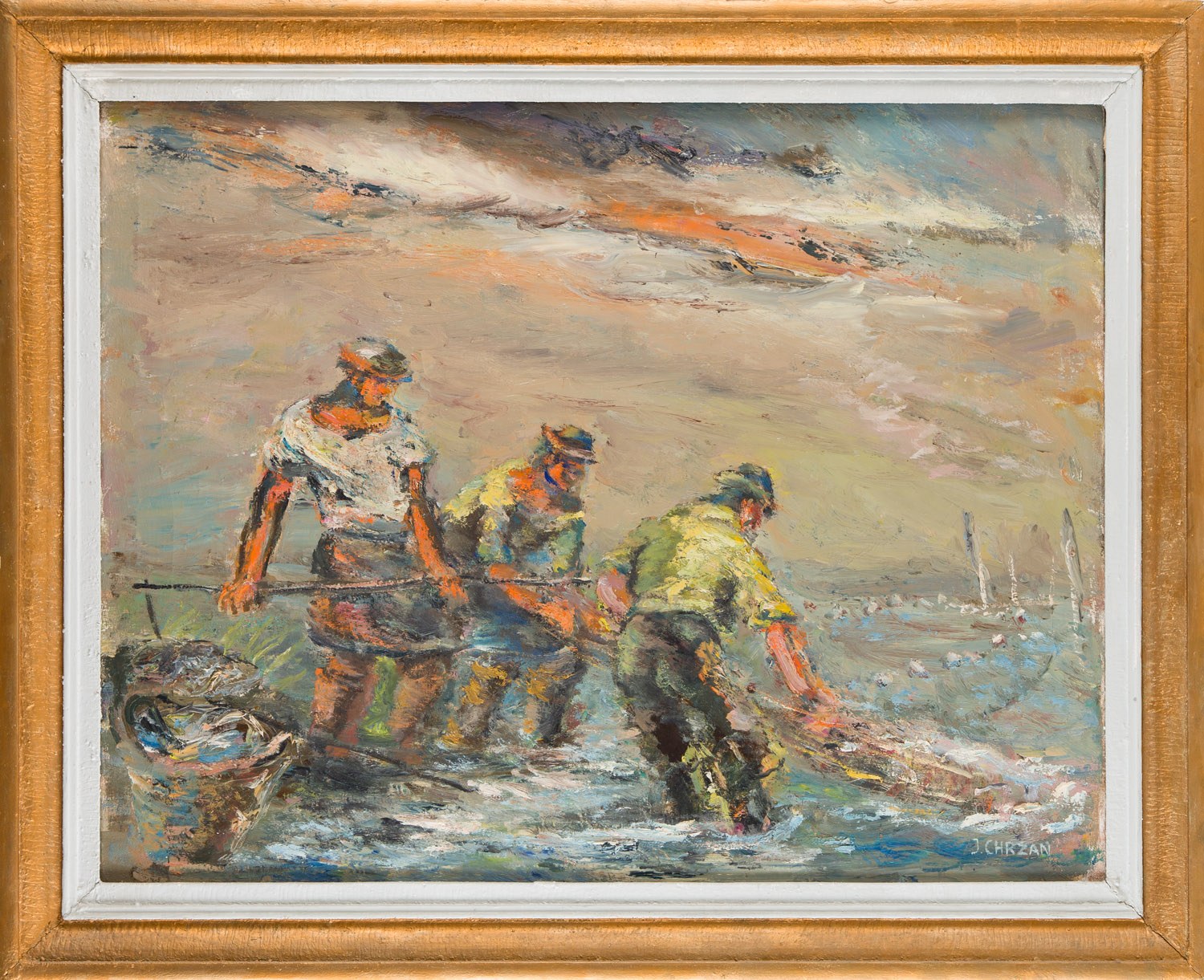 Jan CHRZAN (1905-1993), Rybacy - Aukcja internetowa / Licytacja online ...