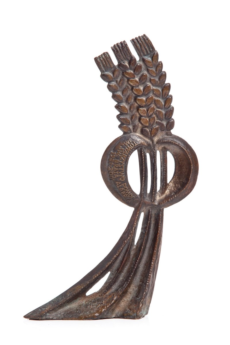 Bronisław CHROMY (1925 - 2017), Kłosy, statuetka okolicznościowa, 2001 ...