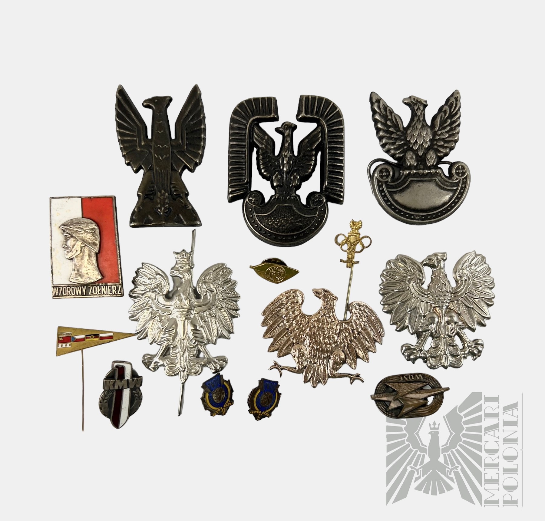 People's Republic of Poland - Set of eagle badges - Online auction ...