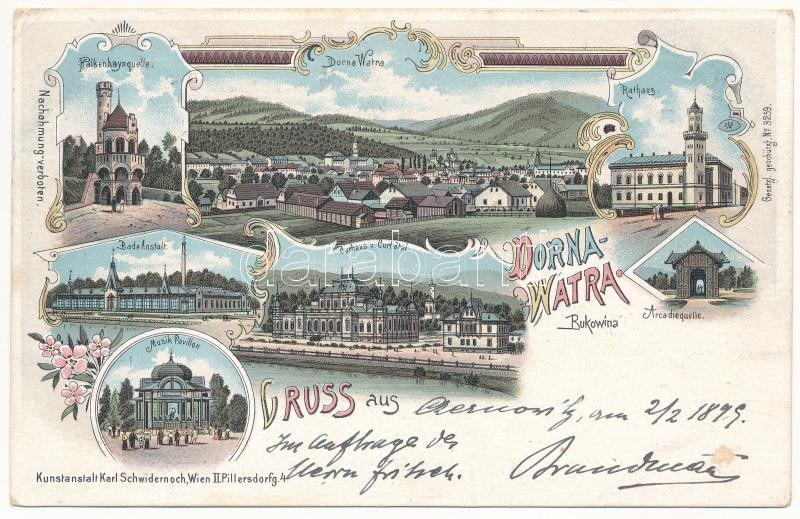 1899 (Vorläufer) Vatra Dornei, Dornavátra, Bad Dorna-Watra (Bukovina ...