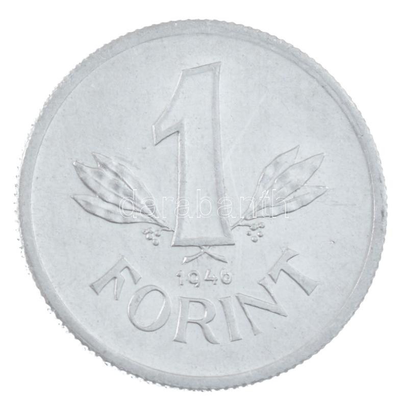 1946. 1Ft Al "Kossuth-címer" T:AU kis karc / Hungary 1946. 1 Forint Al ...