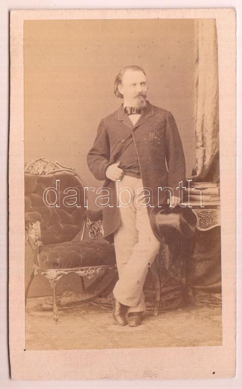 cca 1880 Stéger Xavér Ferenc (1824-1911) operaénekes vizitkártya méretű ...