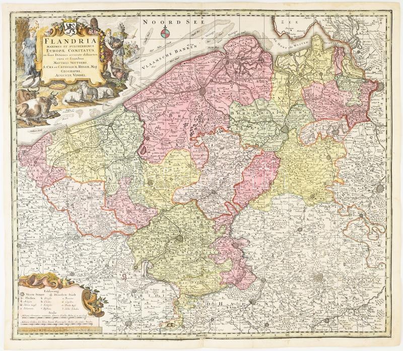 Flandria maximus et pulcherrimus Europae... Seutter, George Matthaeus ... Flandria maximus et pulcherrimus Europae... Seutter, George Matthaeus ...