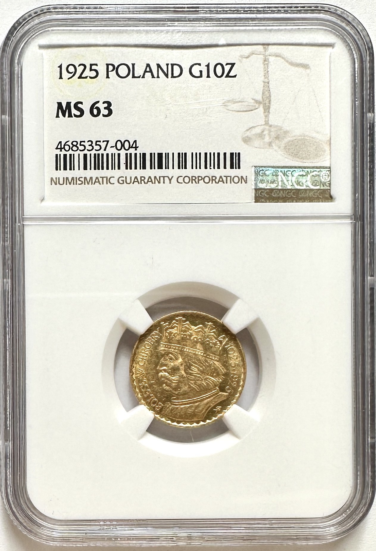 Bolesław Chrobry - 10 złotych 1925 - NGC MS 63 - Aukcja internetowa / Licytacja online - Cena ...