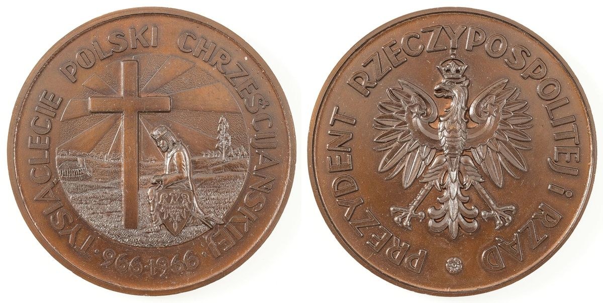 Medal, THIRTY-YEAR CENTURY OF CHRISTIAN POLAND, 1966 - Online auction ...