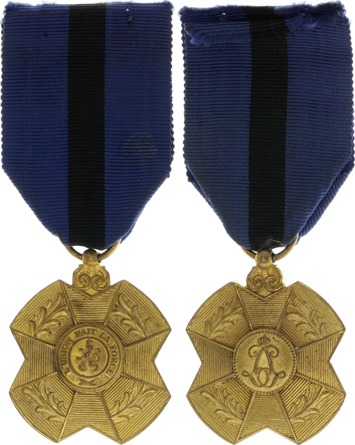 Belgium Order of Leopold II Gold Medal II Type 1908 - Aukcja ...