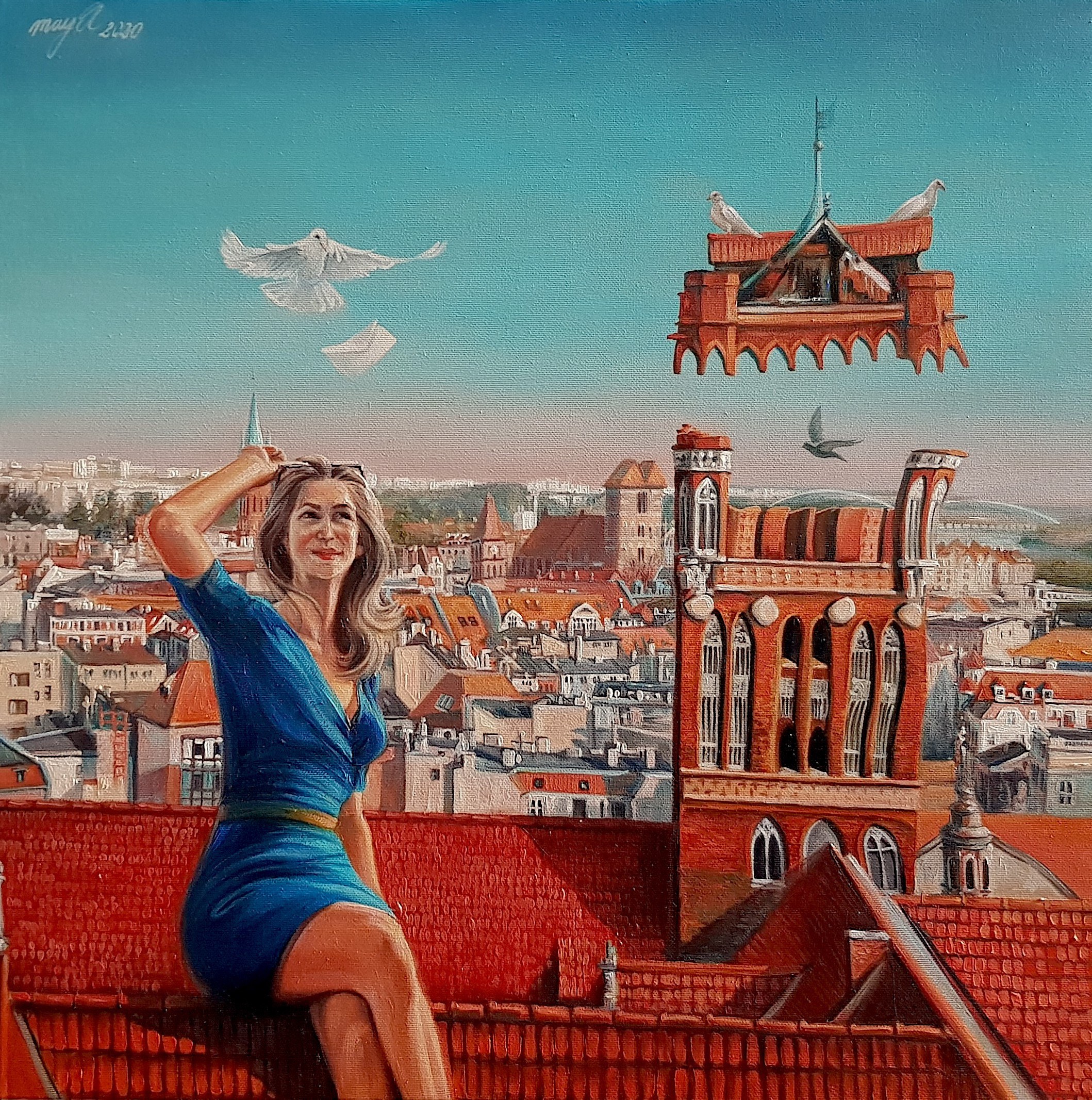 Maya Wolf, Fleeting History II (blue dress) S - Online auction / Online ...