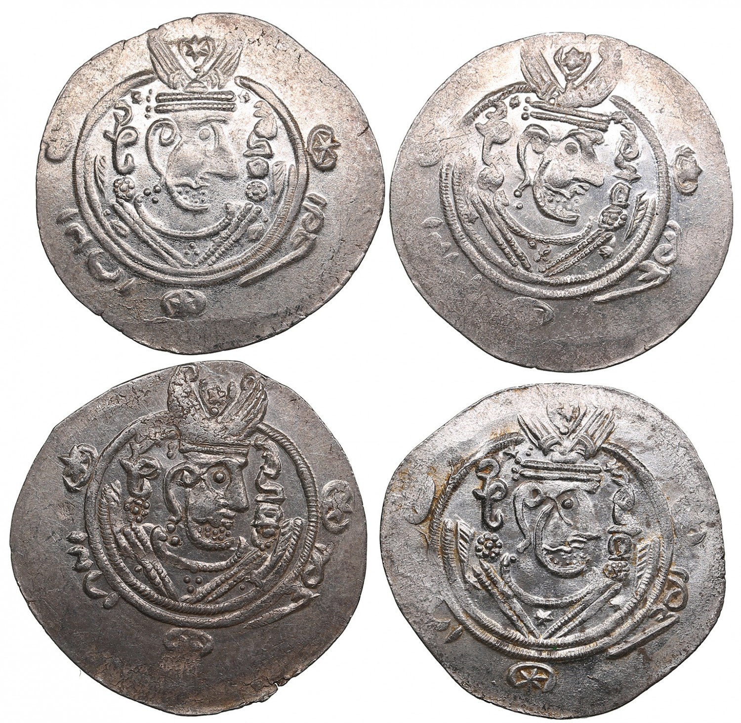 Arab-Sassanian, Tabaristan AR Hemidrachm - Anonymous “APZWT” (“Afzut”) type (AD 780-793) (4) 1 ...