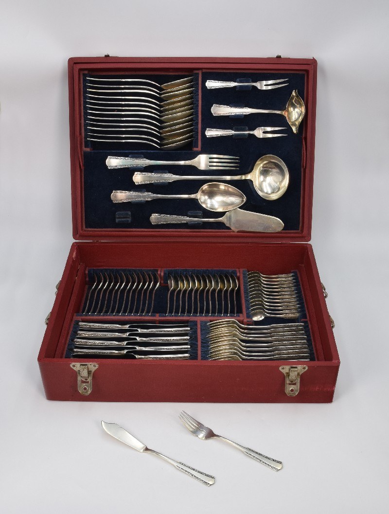 Jan ŁĄTKOWSKI (active in the 1940s-50s), Cutlery for 12 persons and ...