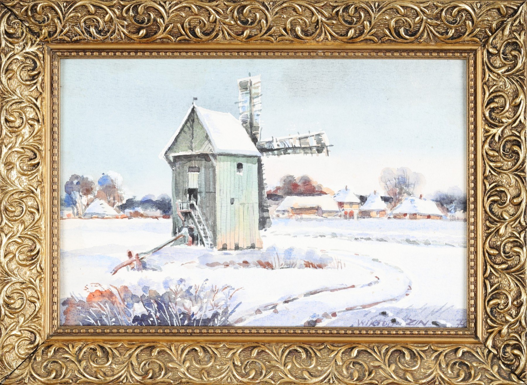 Wiktor ZIN (1925-2007), "Stary wiatrak" (1978) - Aukcja internetowa ...