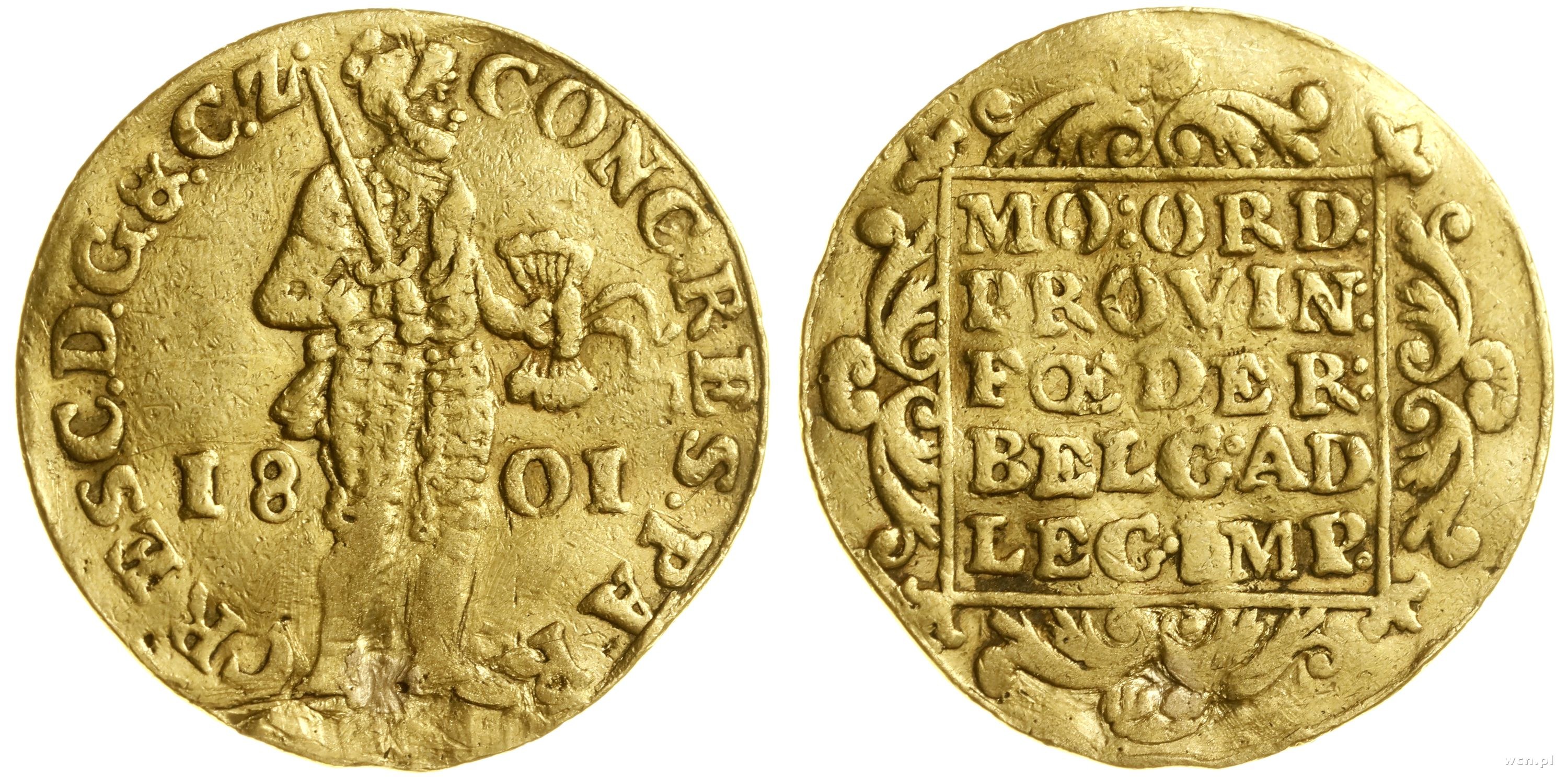 Niderlandy, dukat, 1801, Geldria - Aukcja internetowa / Licytacja ... Niderlandy, dukat, 1801, Geldria - Aukcja internetowa / Licytacja ...