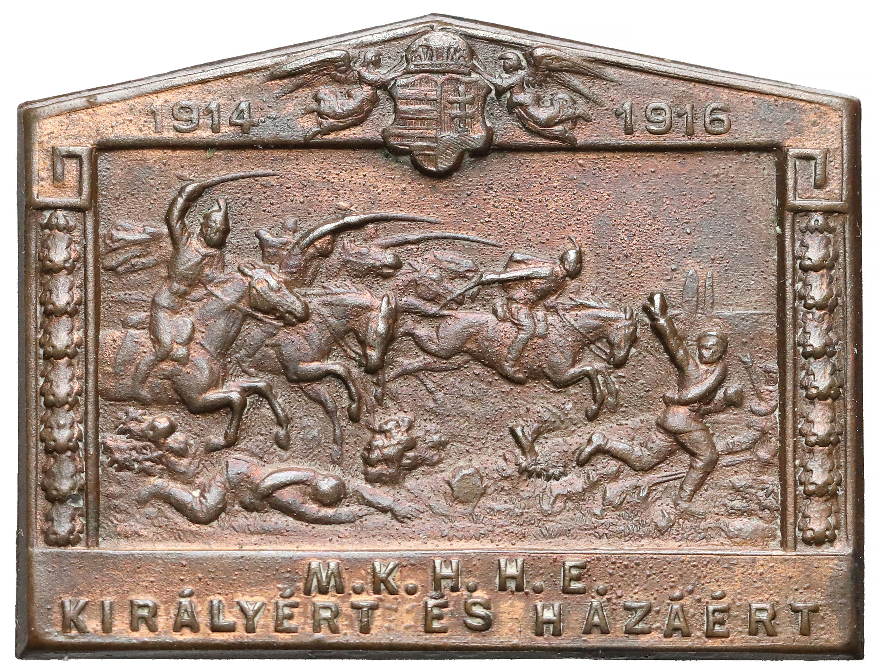 Cap badge: Honved Cavalry M.K.H.H.E. KIRÁLYÉRT ÉS HAZÁÉRT - Online ...
