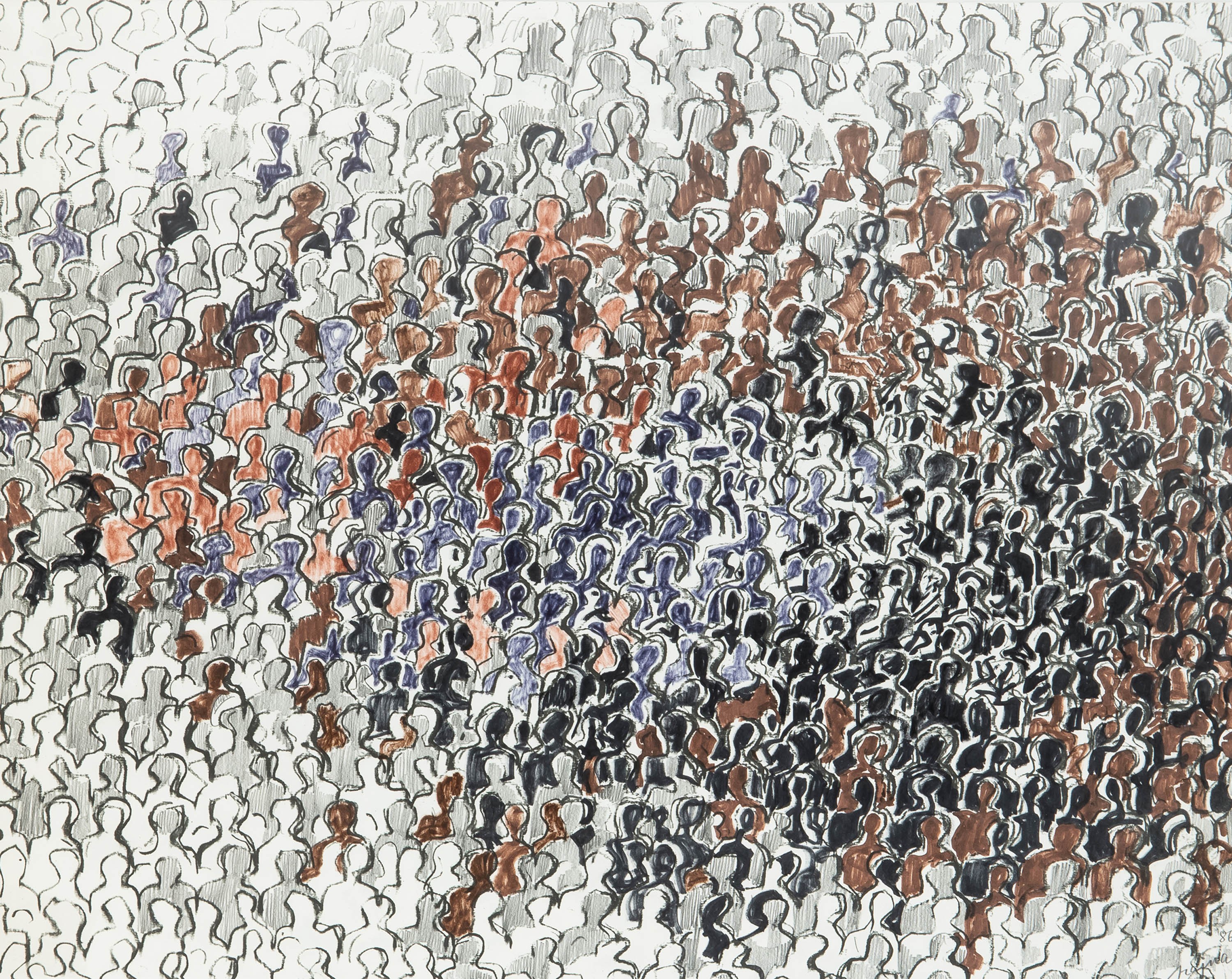 Józef Szajna (1922 Rzeszów - 2008 Warszawa), Szkic do obrazu z cyklu ...