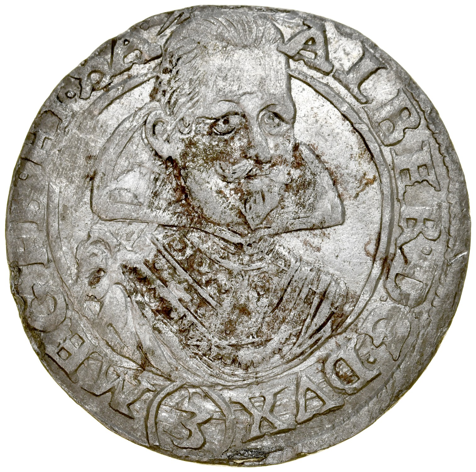 Śląsk, Księstwo Żagańskie, Albert von Wallenstein 1627-1634, 3 krajcary ...
