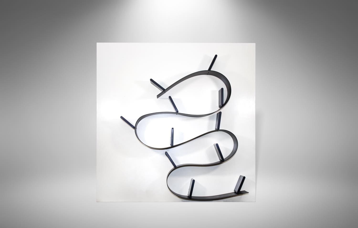 Bookworm Bookshelf, Pvc bookcase with fixed panels designed by Arad for ...