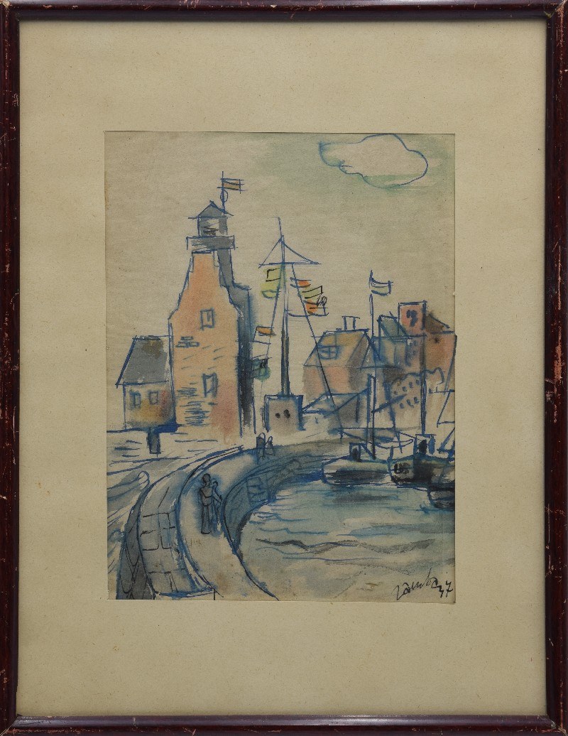 Jerzy ZARUBA (1891-1971), Ustka?, 1947 - Aukcja internetowa / Licytacja ...