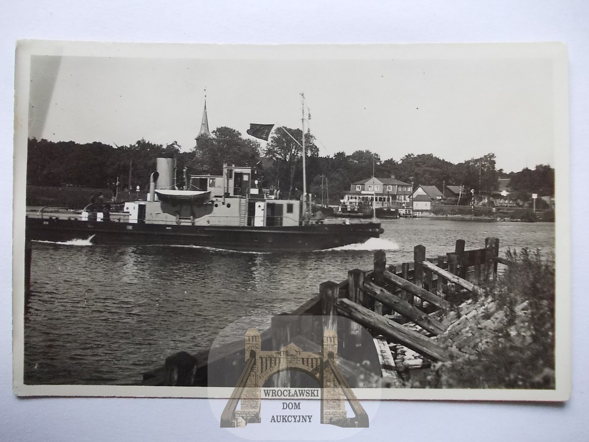 Gdańsk, Danzig, Sobieszewo, Bąsak, Bohnsack, parowiec, ok. 1935 ...