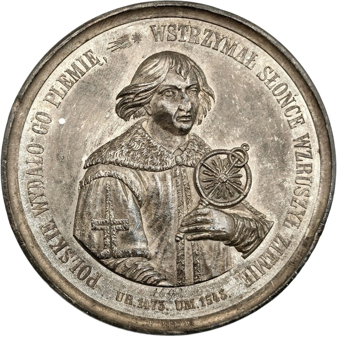 Nicolaus Copernicus commemorative medal for the 400th anniversary of ...