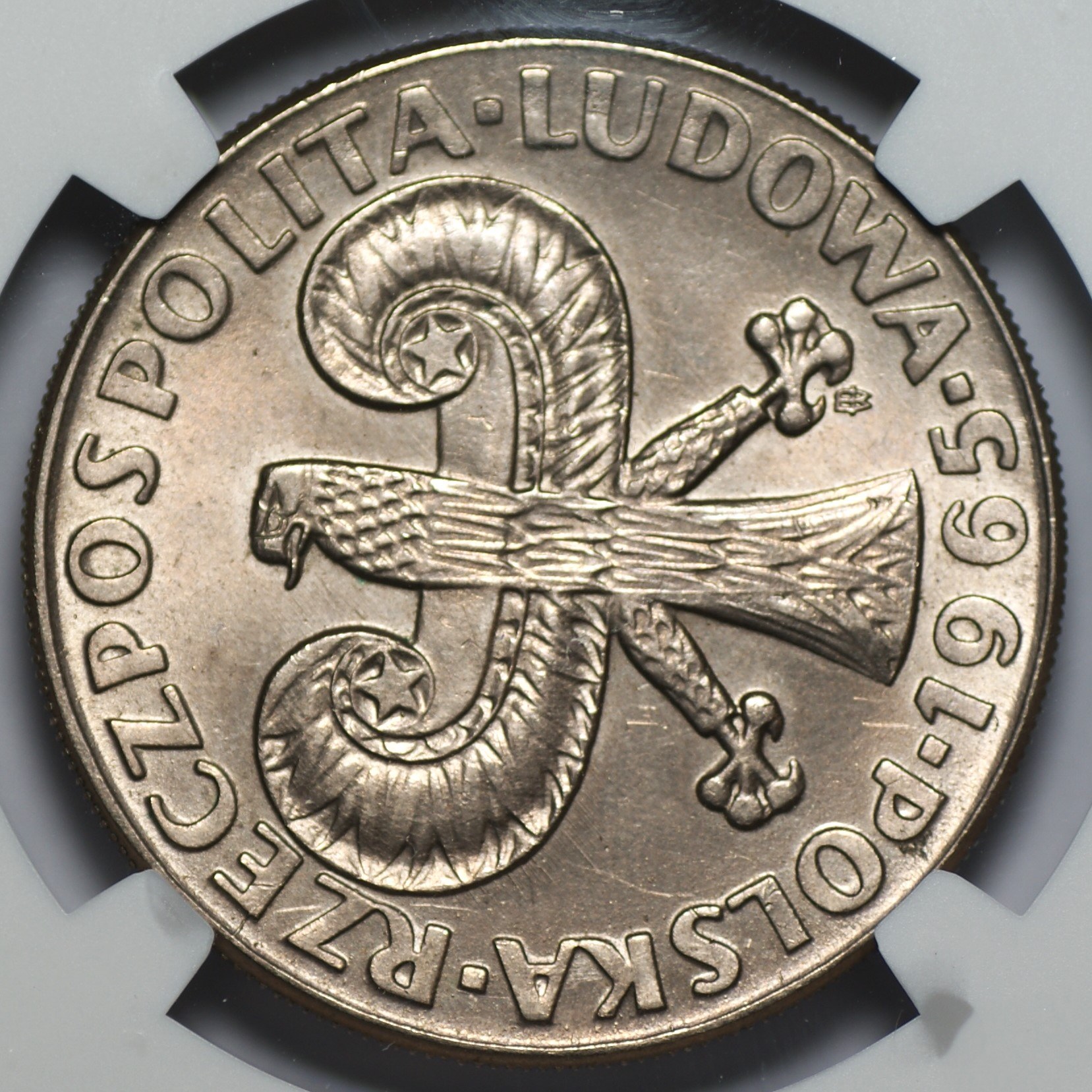 10 złotych 1965 - Duża Kolumna - NGC MS 62 MINT ERROR - Aukcja internetowa / Licytacja online ...
