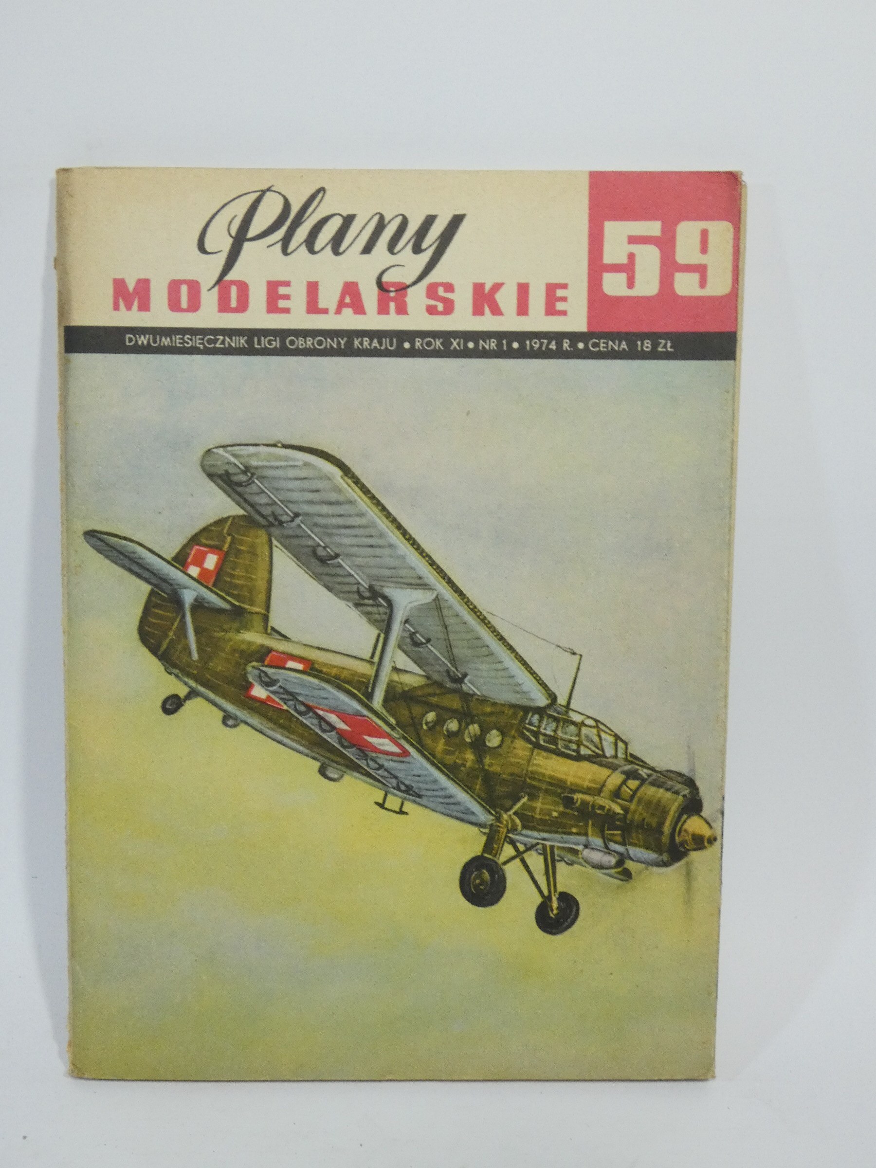 Plany Modelarskie SAMOLOT WIELOZADANIOWY AN-2 59 ROK XI NR 1 1974 1974 ...