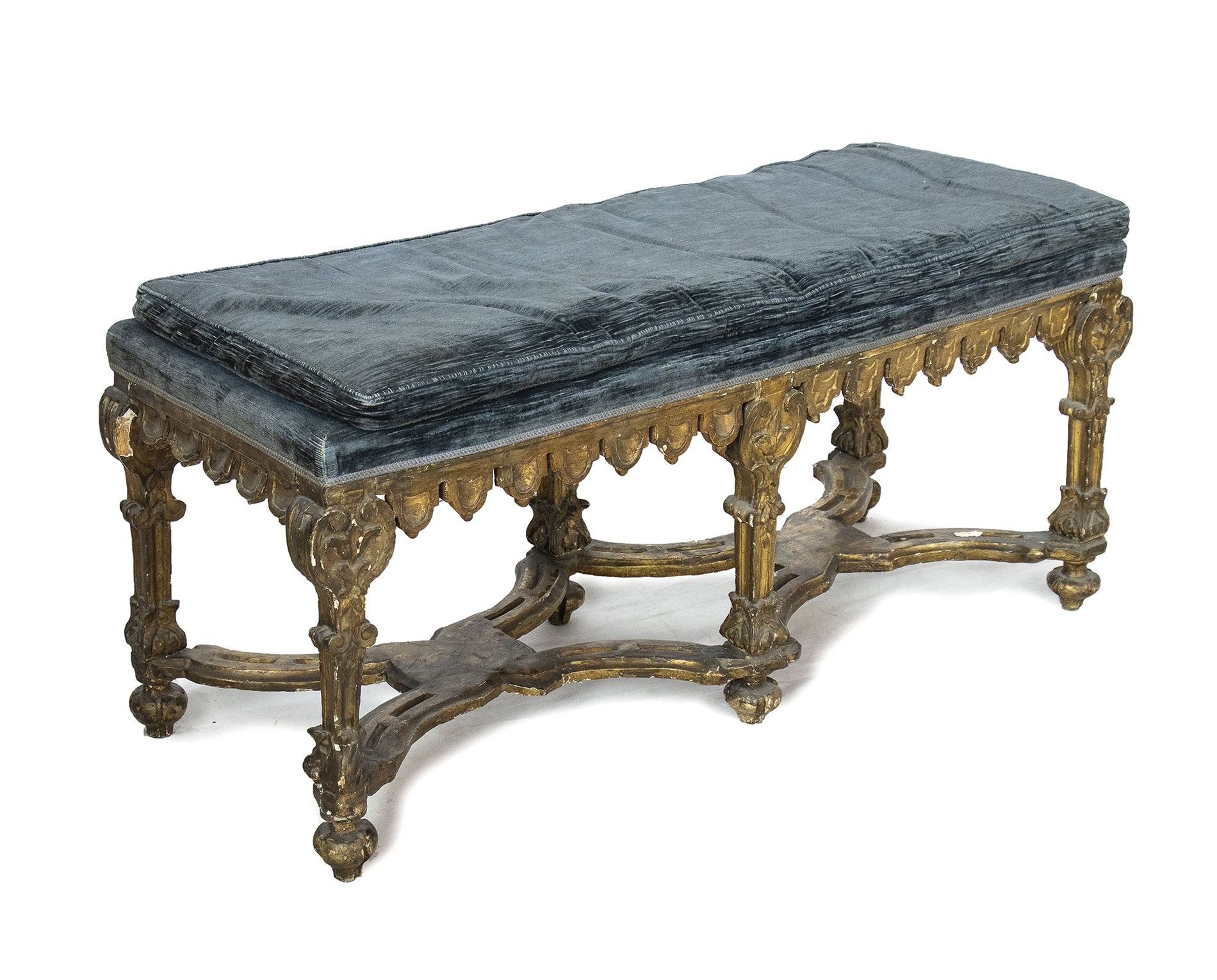 Louis XVI bench carved and gilded wood - Venice, 18th century - Aukcja ...