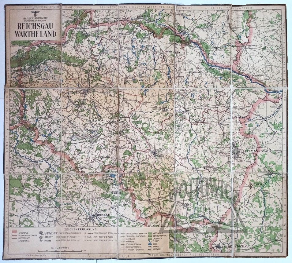 (KRAJ Warty) Reichsgau Wartheland. - Aukcja internetowa / Licytacja ...