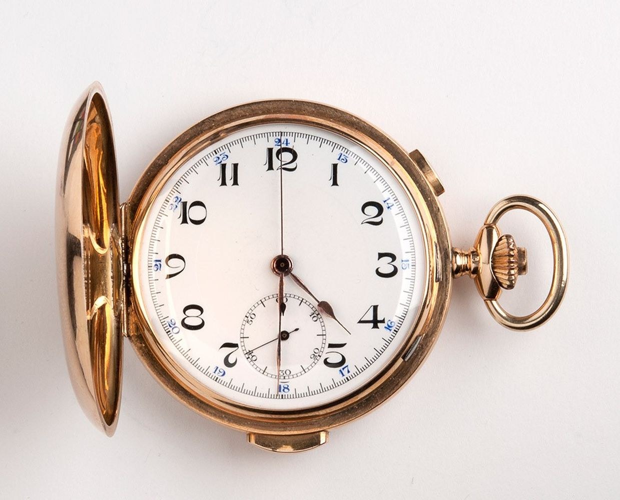 18k gold repeater hunter pocket watch - Swiss, ca. 1910 - Online ...