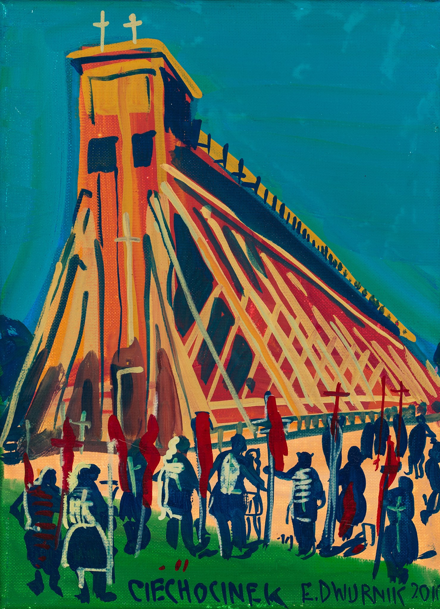 Edward Dwurnik (1943 - 2018), "Ciechocinek" - Aukcja internetowa / Licytacja online - Cena - OneBid