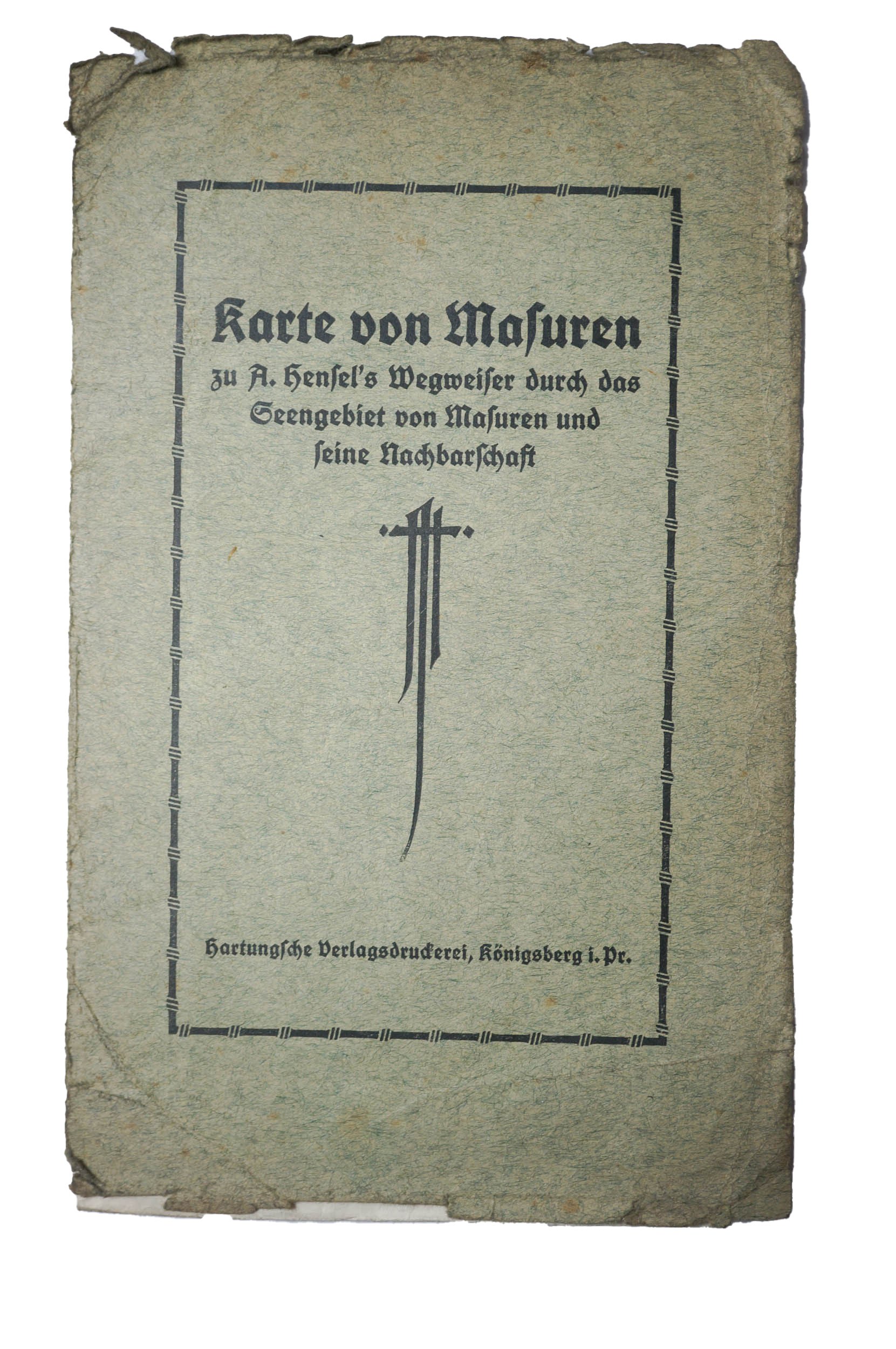 MAZURY - Karte von Masur / Mapa Mazur do przewodnika A. Hensels'a po ...